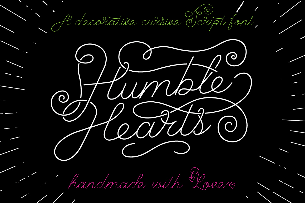 Humble Hearts Script Font, Fonts | GraphicRiver